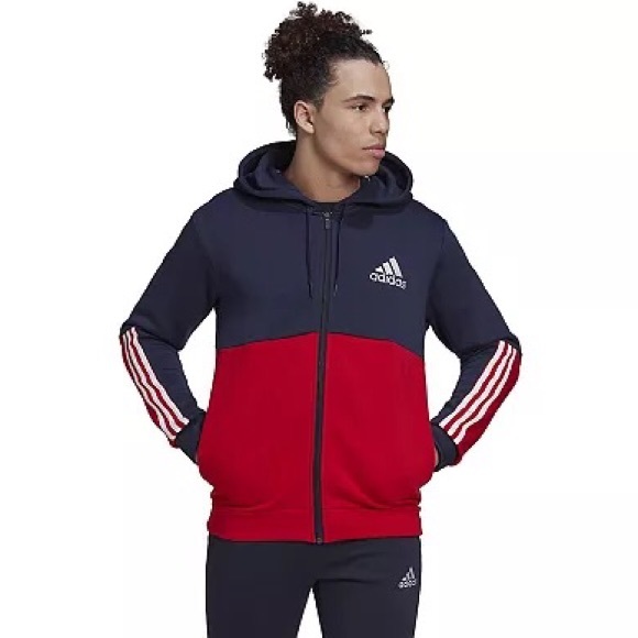 adidas | Jackets & Coats | Mens Adidas Colorblock Zip Up Hoodie | Poshmark